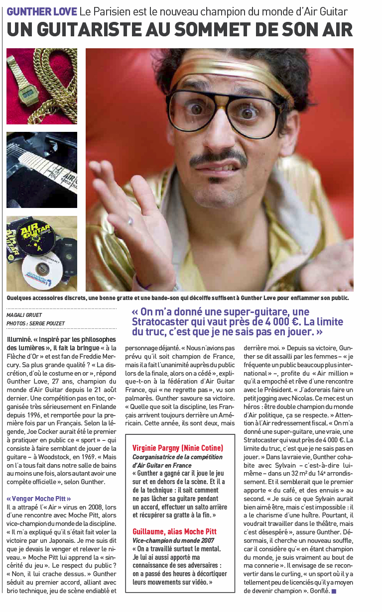 Air Guitar France » Gunther Love a l’édition spéciale ! et dans 20 minutes